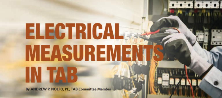 Electrical Measurements in TAB - IFMA Knowledge Library